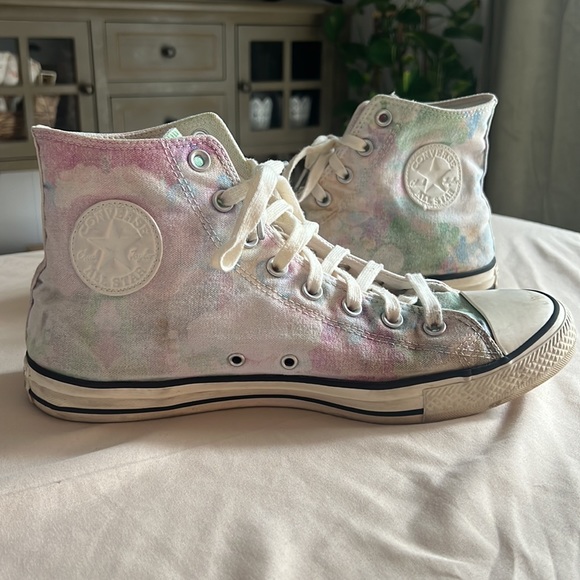Converse | Shoes | Water Color Inspired Tie Dye Design High Top ...